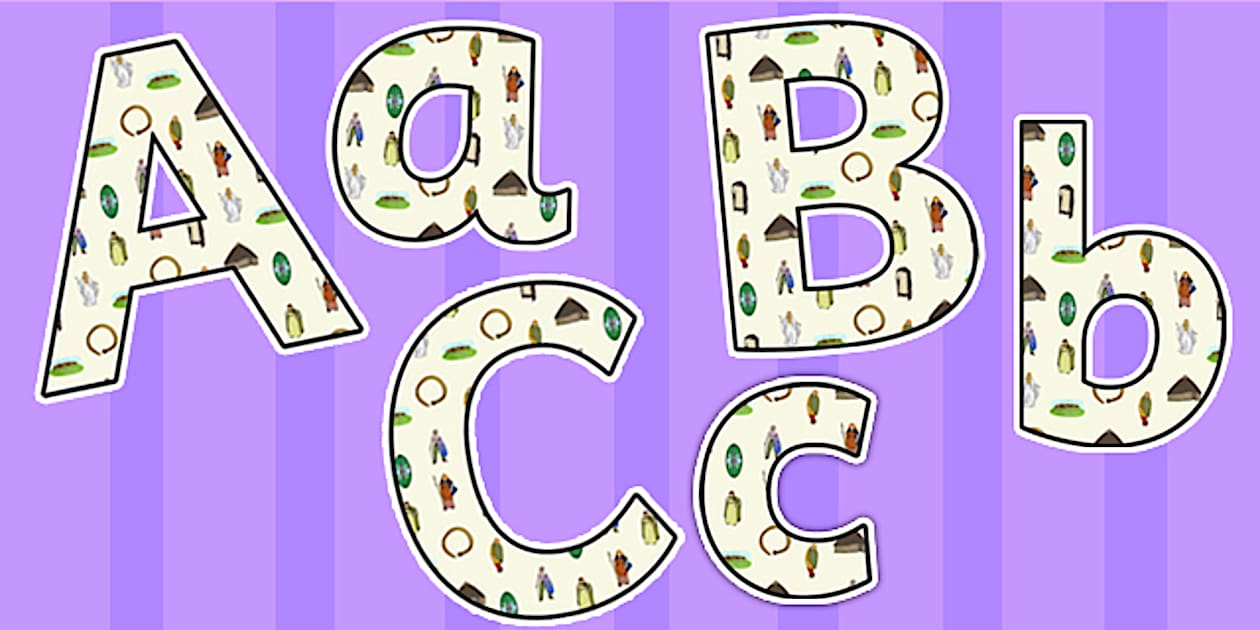 Cursive Iron Age Celts Themed A4 Display Lettering - Twinkl