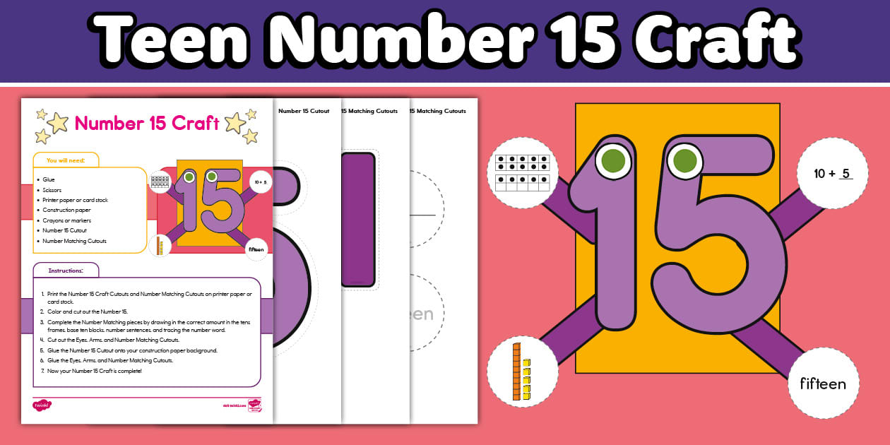 Teen Number 15 Craft