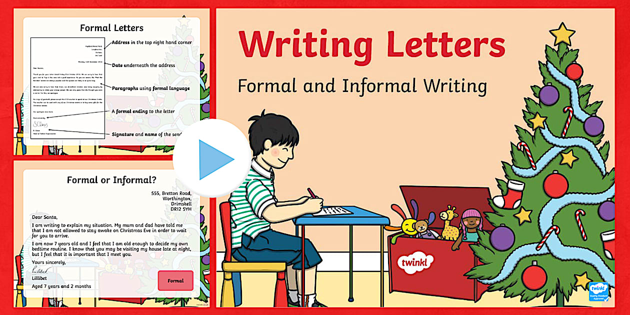 Formal and Informal Christmas Letters PowerPoint - Twinkl