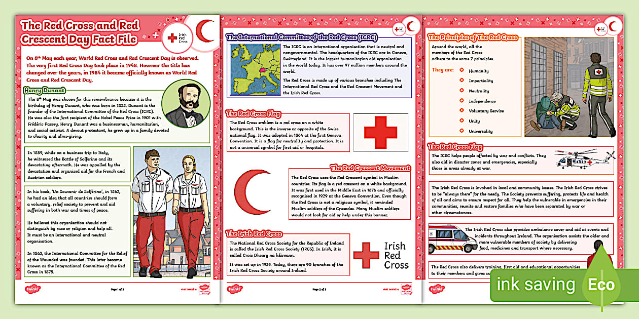 World Red Cross and Red Crescent Day Fact File - Twinkl