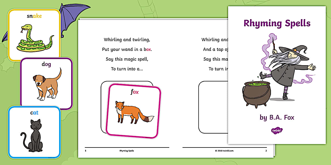 Magic Spell Book for Kids - Rhyming Spells Activity - Twinkl