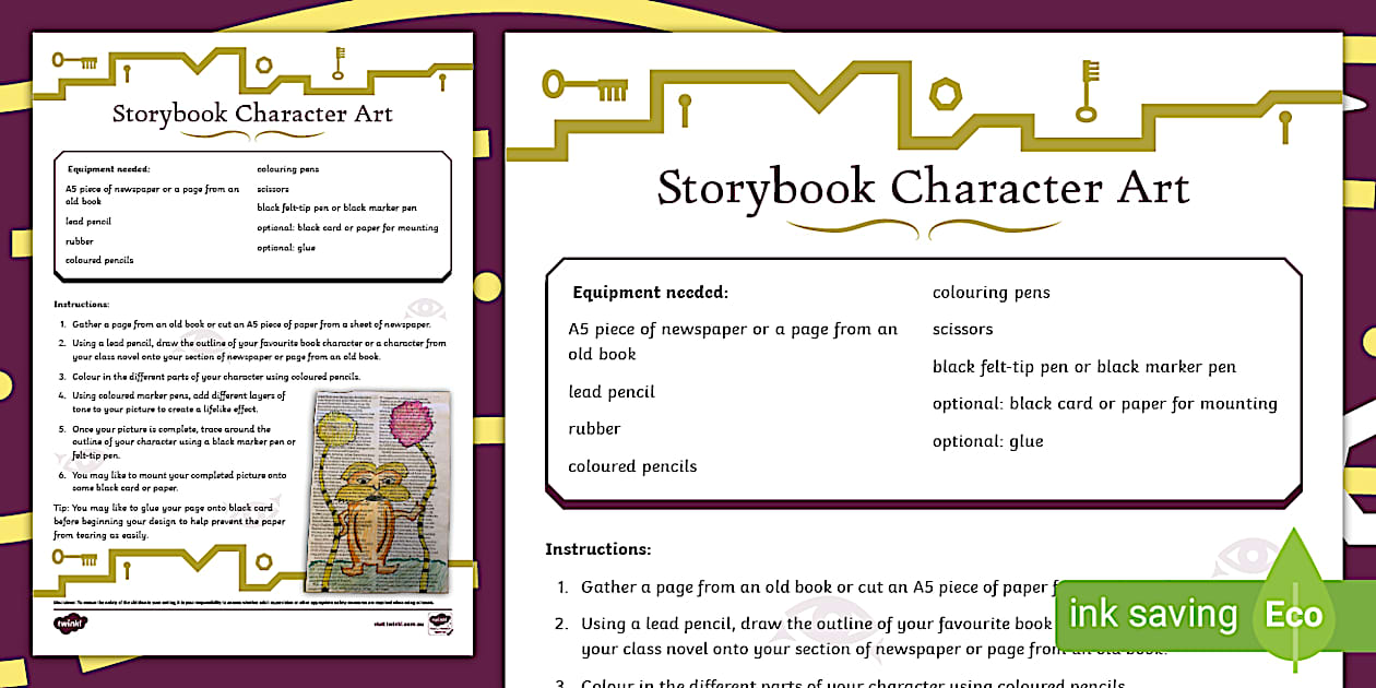 Storybook Characters Book Page Craft Activity (Teacher-Made)