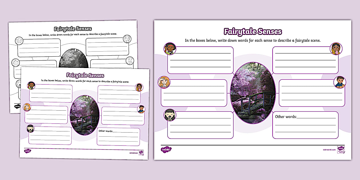 Fairytale Senses Mind Map (teacher made) - Twinkl
