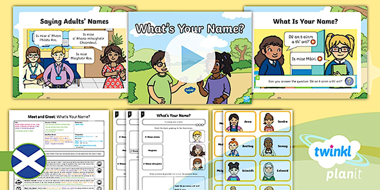 PlanIt Gaelic Meet and Greet Lesson Pack 2 - Gaelic Learners