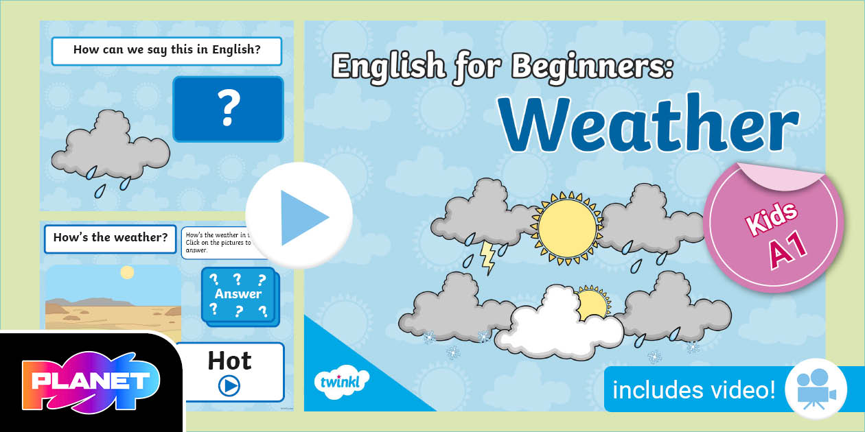Weather ESL Lesson [A1, Kids] | Inclusion | Twinkl - Twinkl