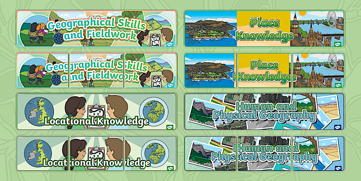 KS1 Geography Topic Display Banners Pack (Teacher-Made)