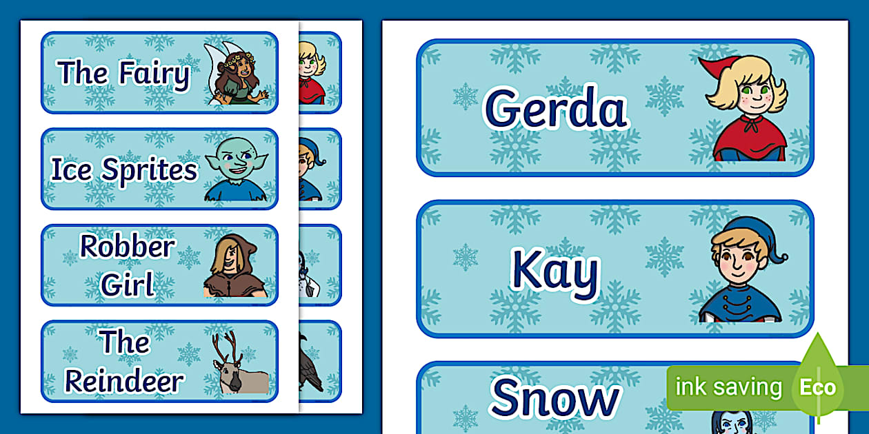 Snow Queen Character Cards - Traditional Tales The Snow Queen Primary