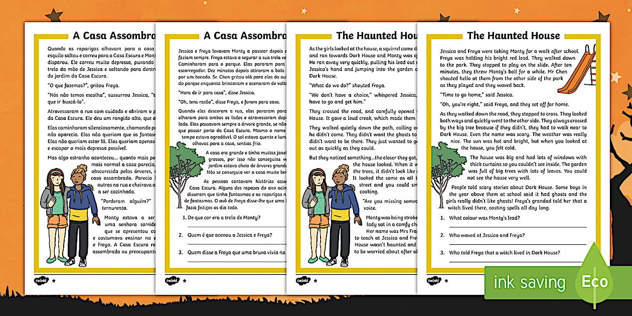 The Haunted House Differentiated Reading Comprehension Activity