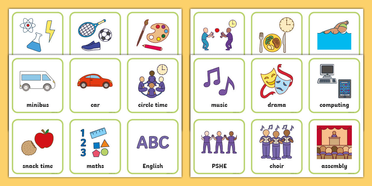 Twinkl Symbols: School Now, Next, Then Visual Aid Cards