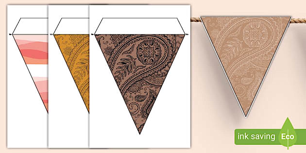 Natural Coloured Bunting | Classroom Resources | Twinkl