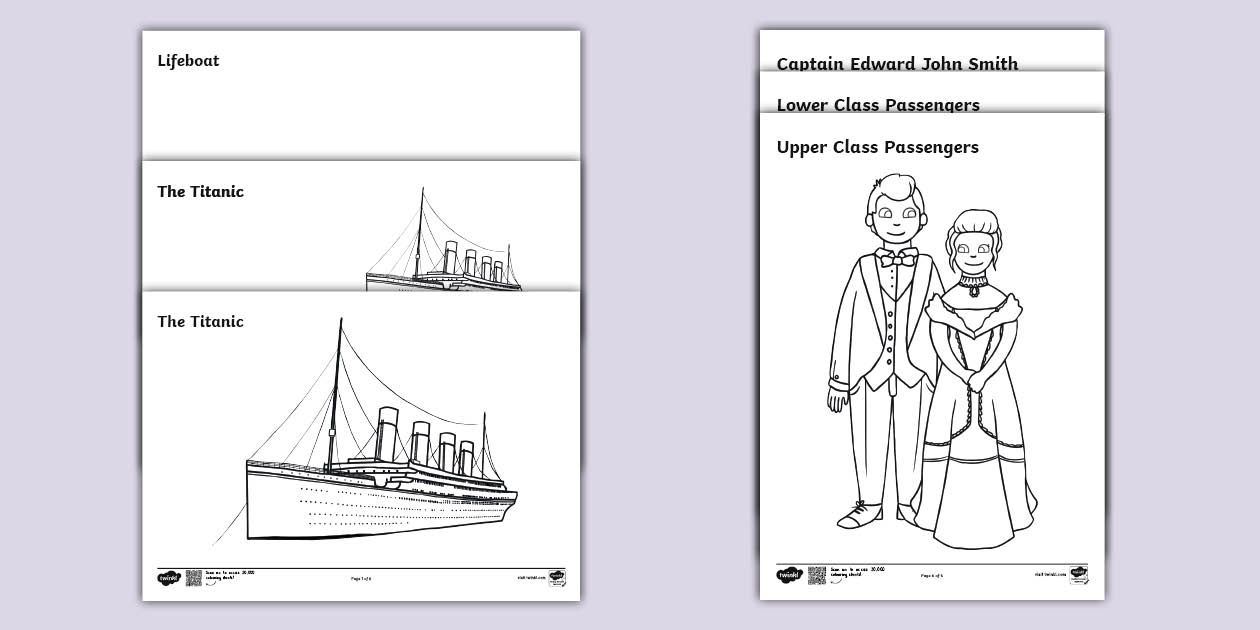 The Titanic Colouring Pages - Twinkl