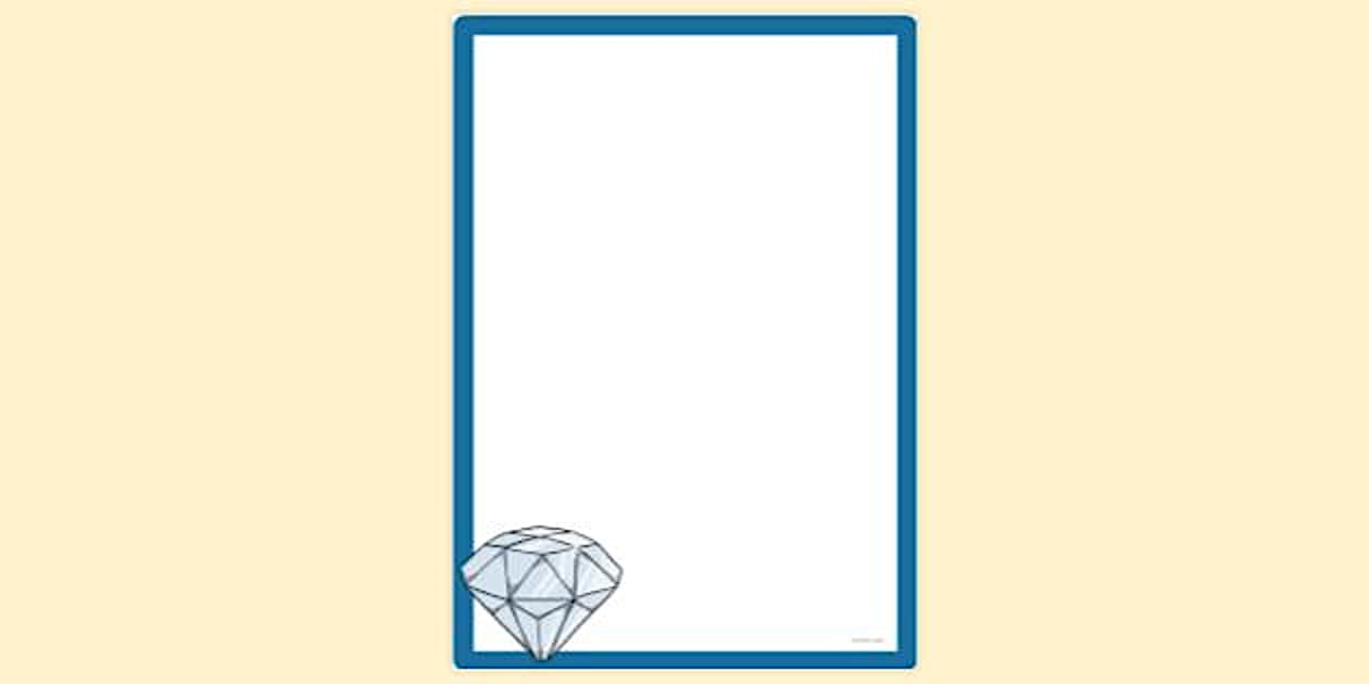 Hard Diamond Page Border | Page Borders | Twinkl - Twinkl
