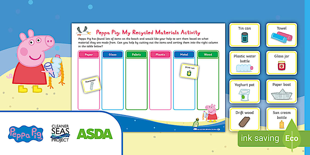 FREE! - Peppa Pig: My Recycled Materials Activity - Twinkl