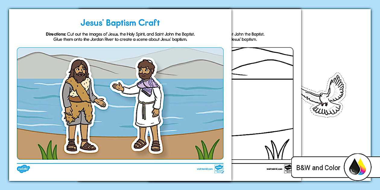 Jesus Baptism Craft | Christian Education | Twinkl USA