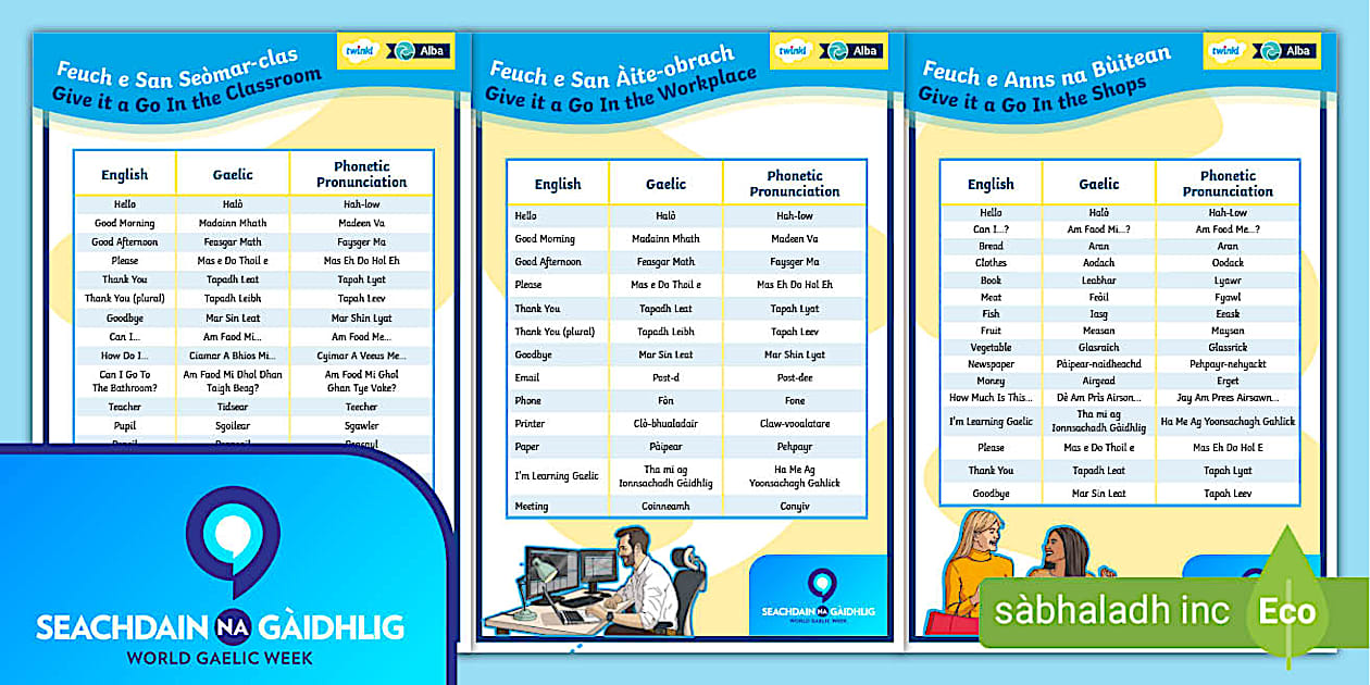 FREE! - Give it a Go in Gaelic Posters - Seachdain na Gàidhlig