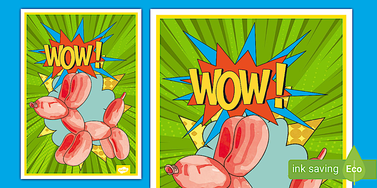 Balloon Animal Dog Pop Art Display Poster (teacher made)