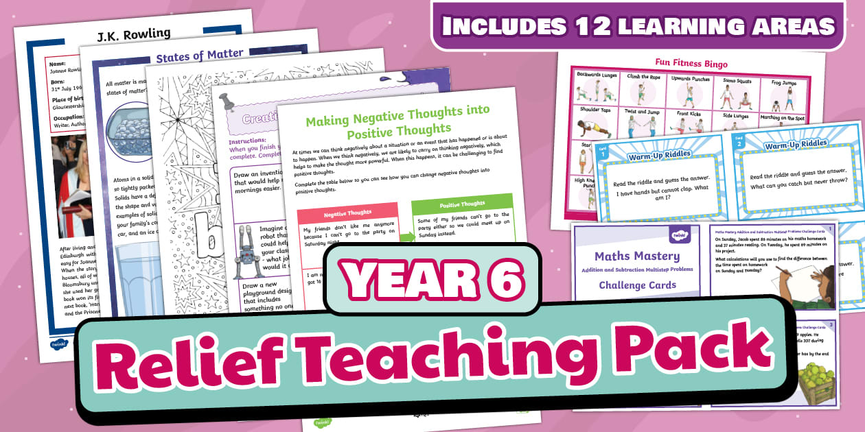 Year 6 Relief Teaching Pack