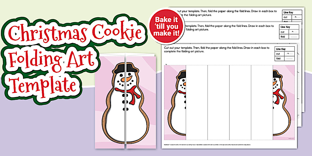 Christmas Cookie Folding Art Template