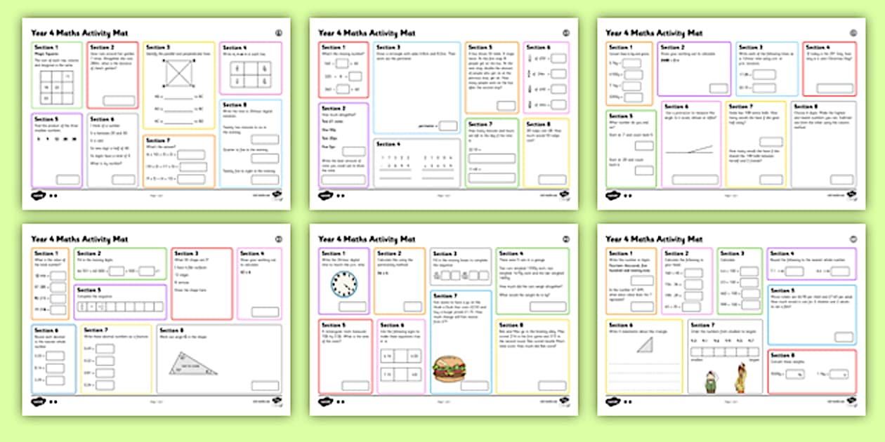 Summer Maths Activities | Maths Activity Mats - Twinkl