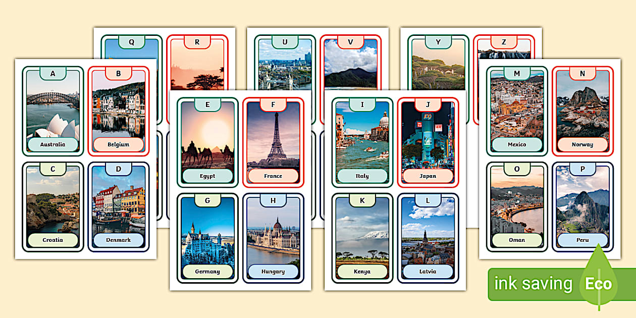 Alphabet Country Names Display Posters (teacher made)