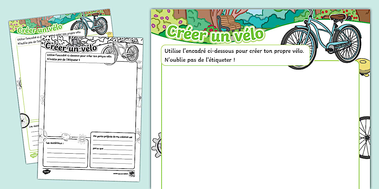 Feuille d'activité : Créer un vélo (teacher made)