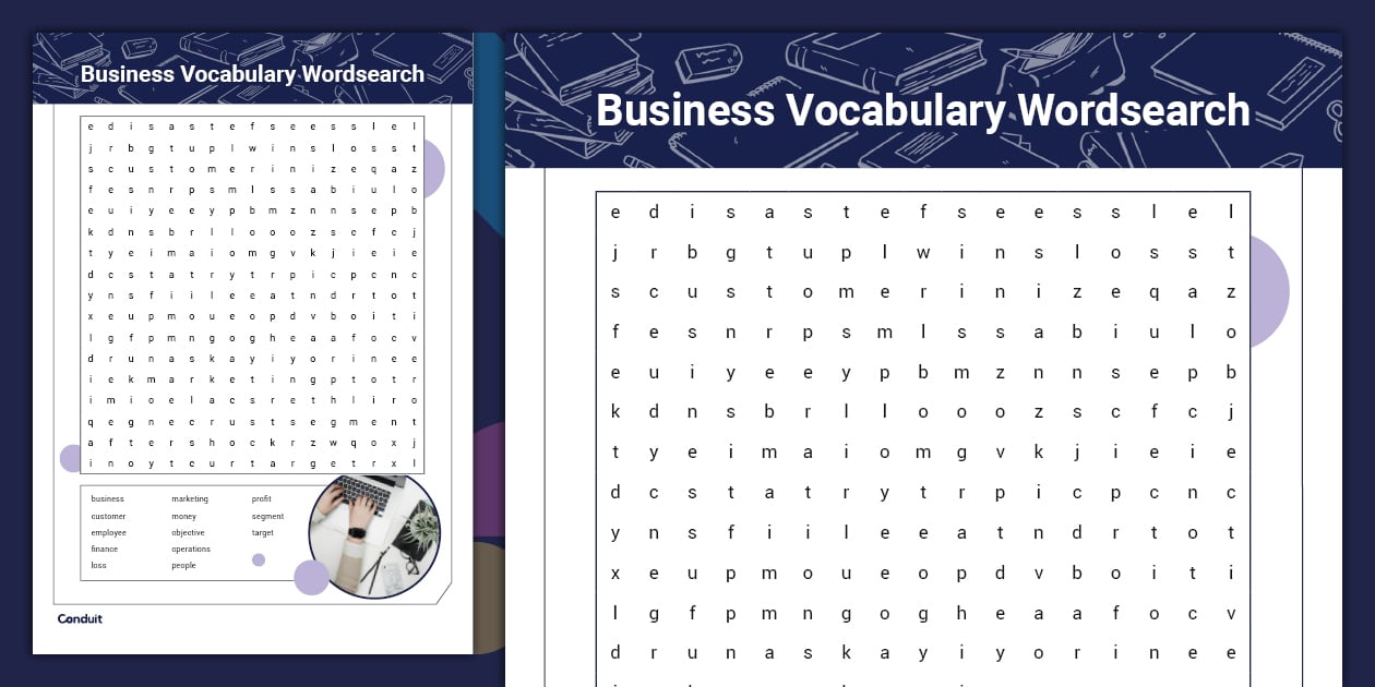Business Vocabulary Word Search (teacher made) - Twinkl