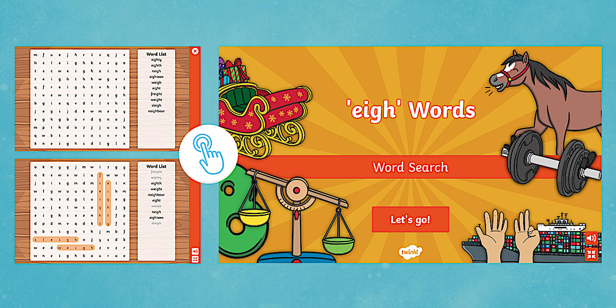 'eigh' Interactive Word Search (teacher made) - Twinkl