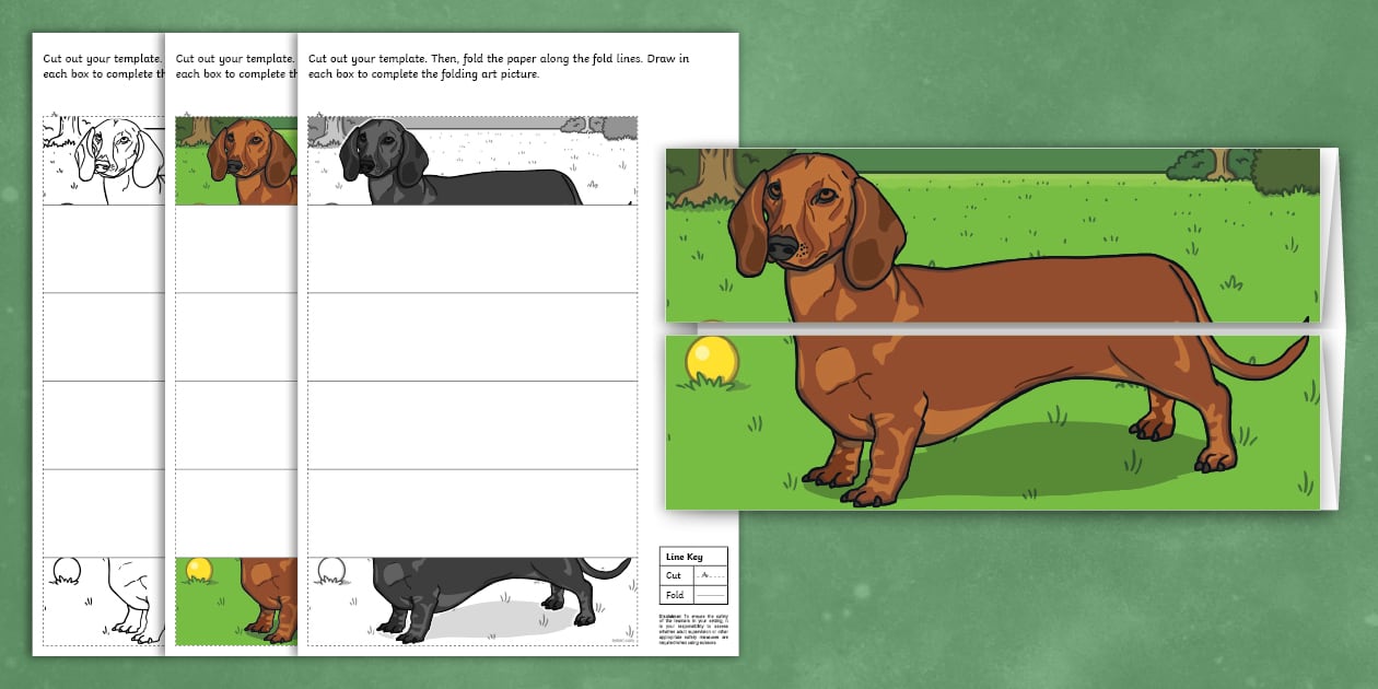 Dog Folding Art Template