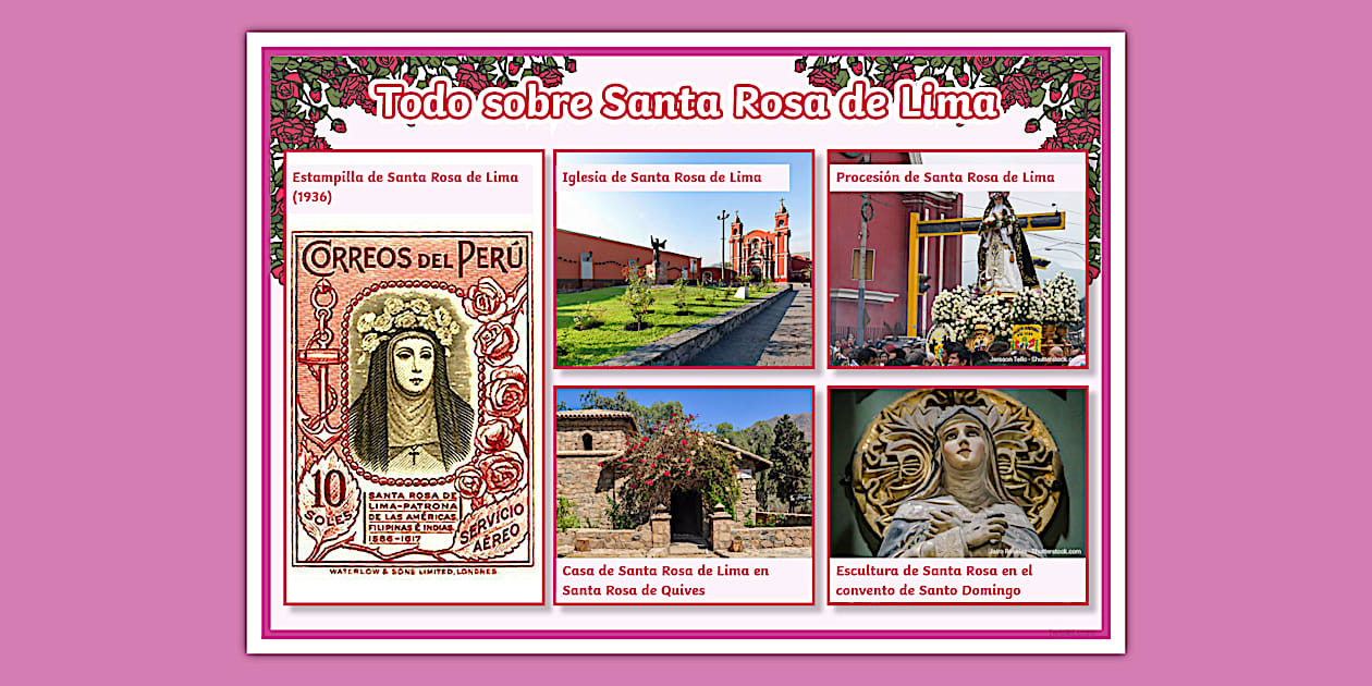 Lámina Santa Rosa de Lima para niños | Twinkl Perú