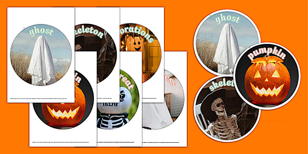 Halloween Display Circle Photo Cut-Outs - Twinkl