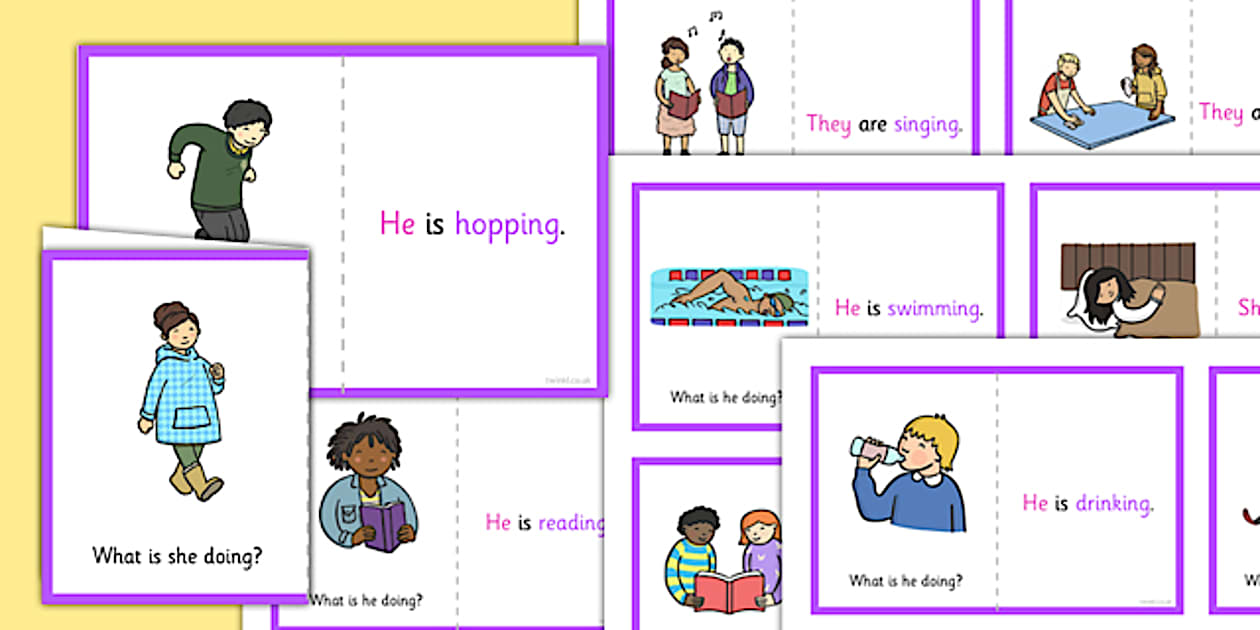 What Are They Doing? Question Cards - Twinkl