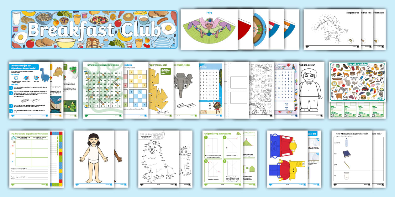 Breakfast Club Activity Pack (teacher made) - Twinkl