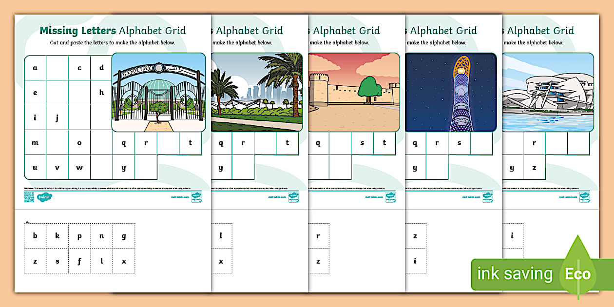 Missing Alphabet Grid - Twinkl