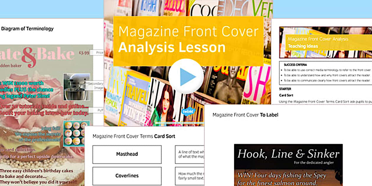 Magazine Front Cover Analysis Lesson Pack (teacher made)