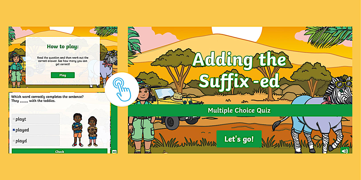 Adding the Suffix -ed KS1 English Multiple Choice Quiz
