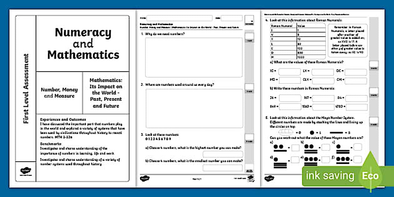 First Level Numeracy and Mathematics Assessment - Twinkl