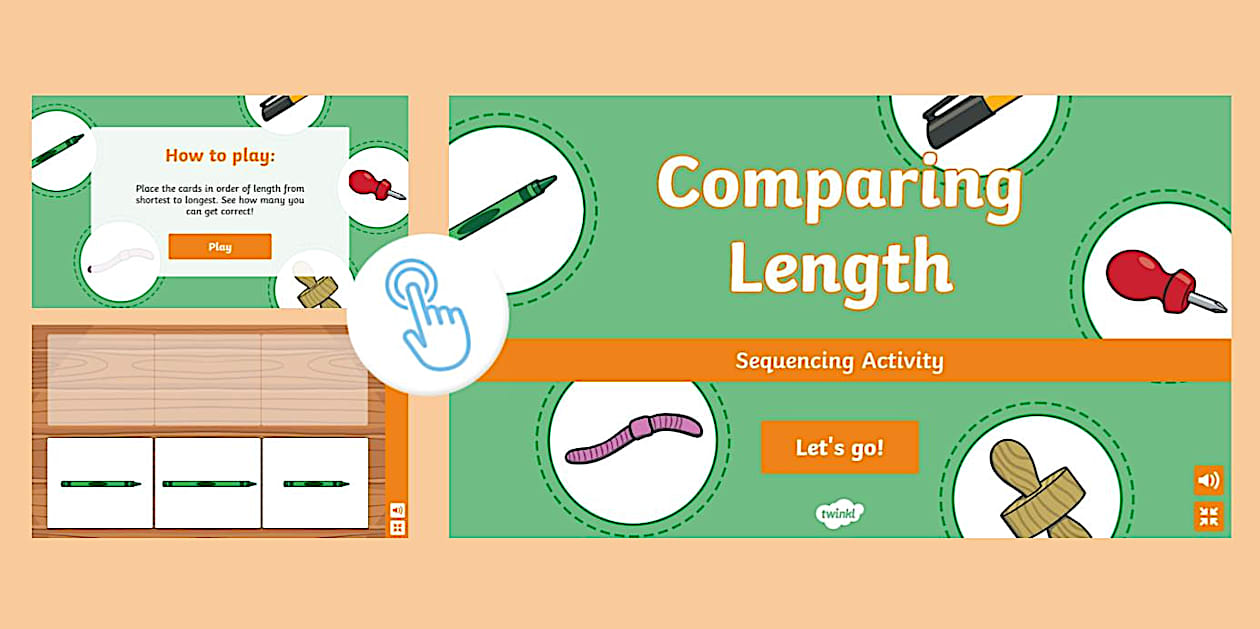 👉 Comparing Length Interactive Activity | Twinkl | Kindergarten Maths