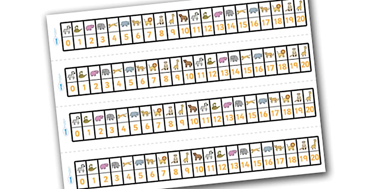 Safari Number Track (1-20) (teacher made) - Twinkl