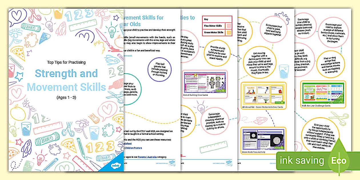 Milestone Booklet Physical 1-3 (teacher made) - Twinkl
