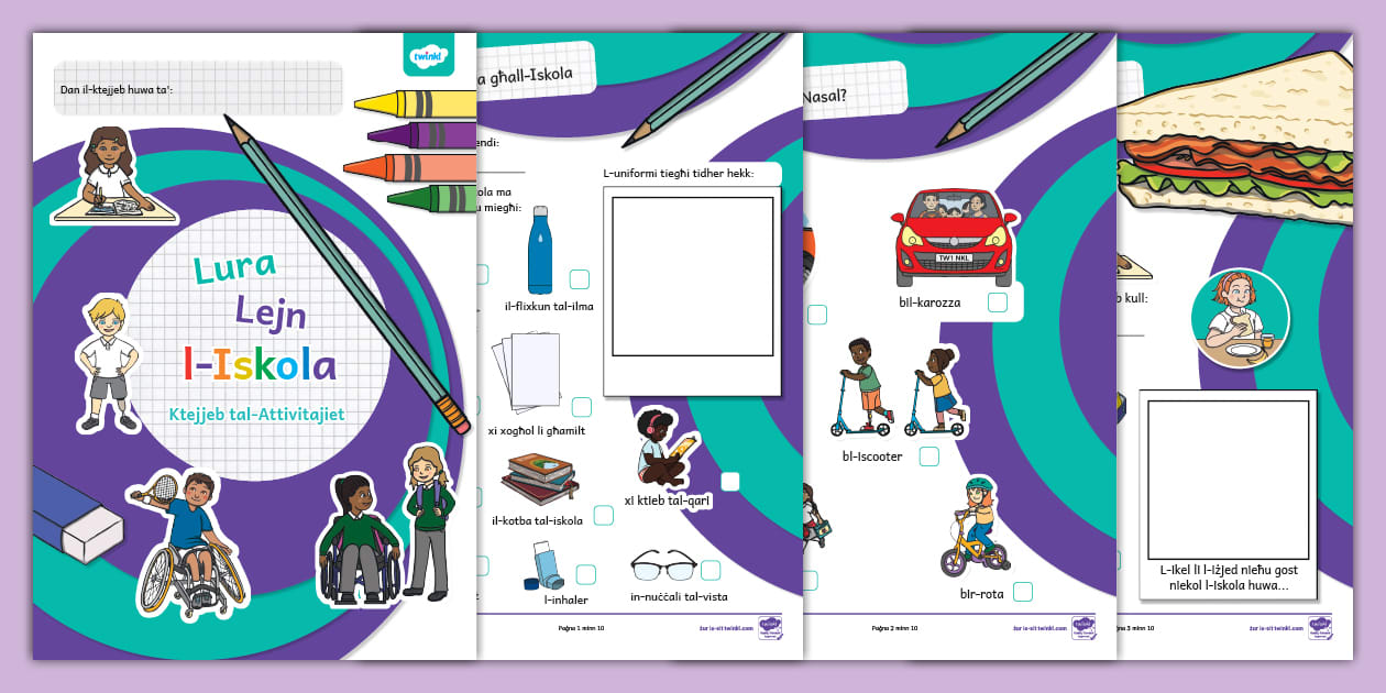 Ktejjeb tal-Attivitajiet I Lura Lejn L-Iskola