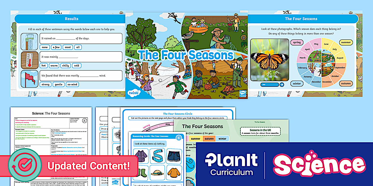 Science: Seasonal Changes Autumn and Winter: The Four Seasons Year 1 ...