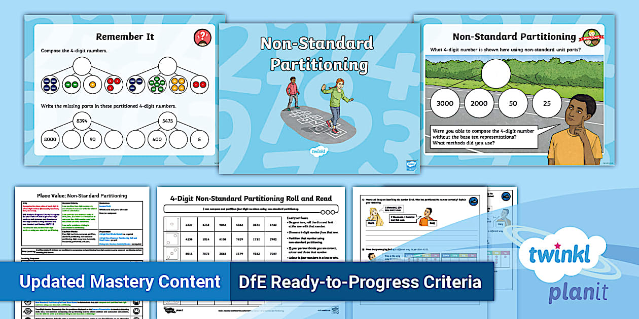 👉 PlanIt Maths Year 4 Number and Place Value Lesson Pack Partitioning (2)