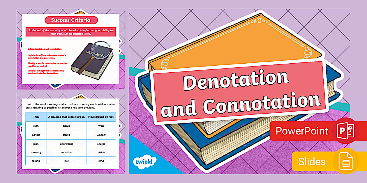 Sixth Grade Denotation and Connotation PPT & Google Slides