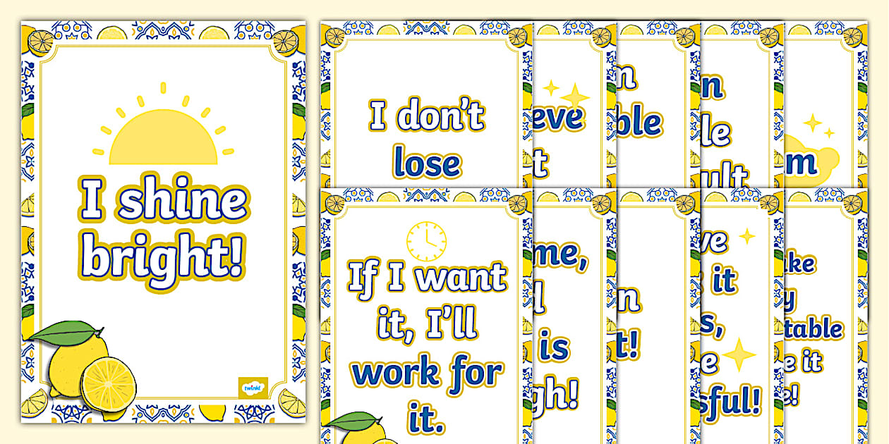 Mediterranean Lemon Motivational Posters