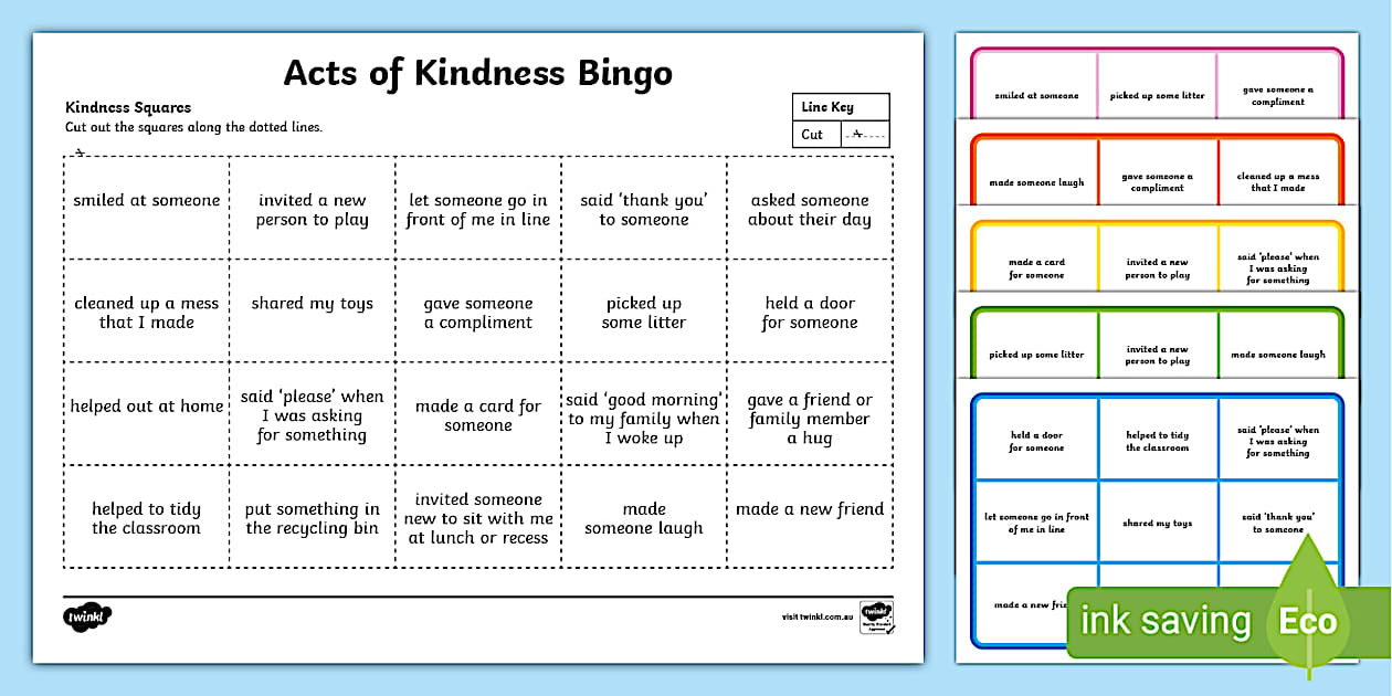 Acts of Kindness Bingo (teacher made) - Twinkl