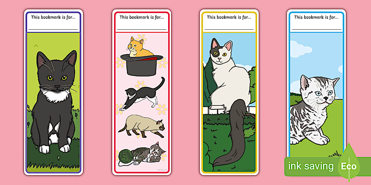 Adorable Kitten and Cat Bookmarks | Reading | Twinkl | KS1