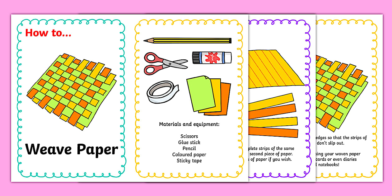 Editable Paper Weaving Craft Instructions (teacher made)
