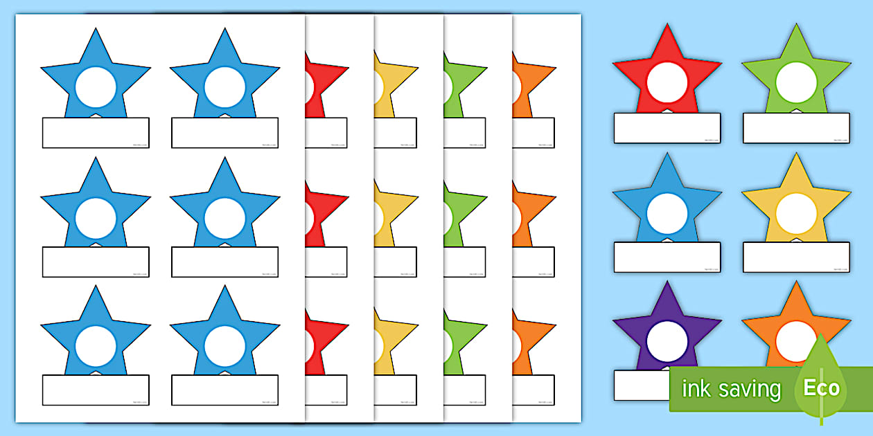 Editable Star Photo Self Reg Labels (teacher made) - Twinkl