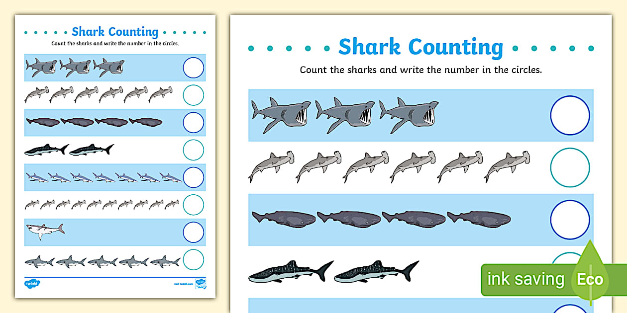 👉 Shark Counting to 10 (teacher made) - Twinkl