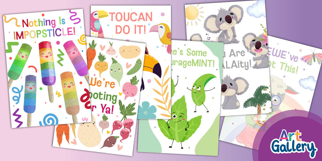 Good Luck Pun Posters (teacher made) - Twinkl